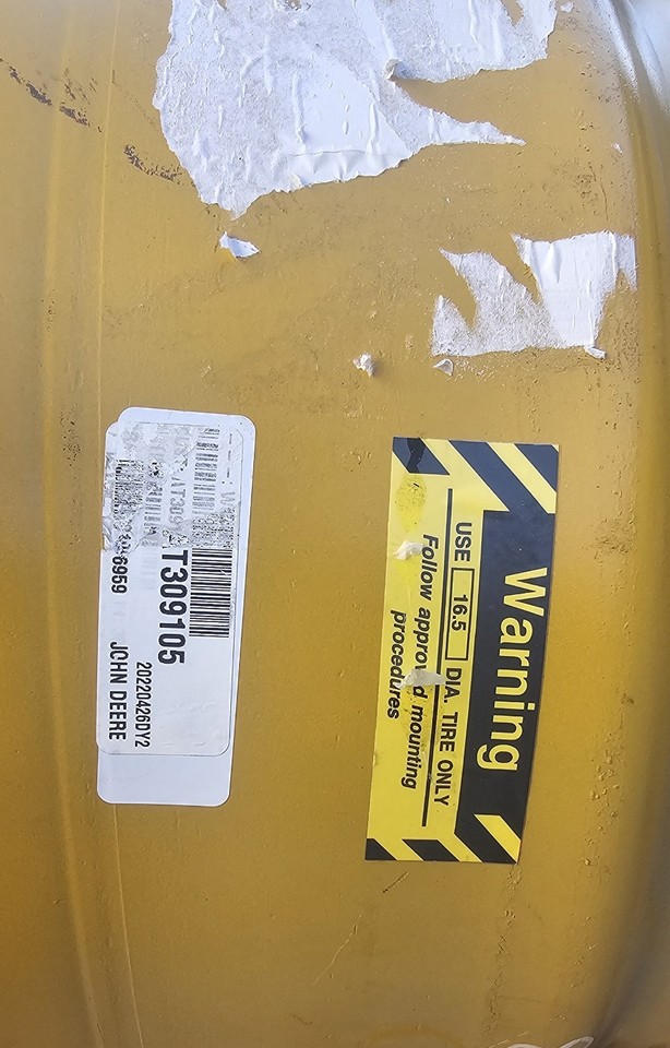 John Deere AT309105 16.5x9.75 Wheel 8x275 Rim JD Backhoe Loader ...