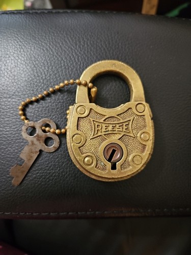 Antique Reese PADLOCK WITH KEY - Authentic Lock 🔐 | eBay
