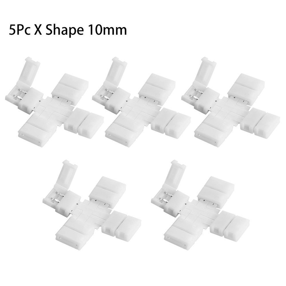 1/5/10Pcs New Clip-on Coupler Corner PCB LED Strip Connector 8mm 10mm ...