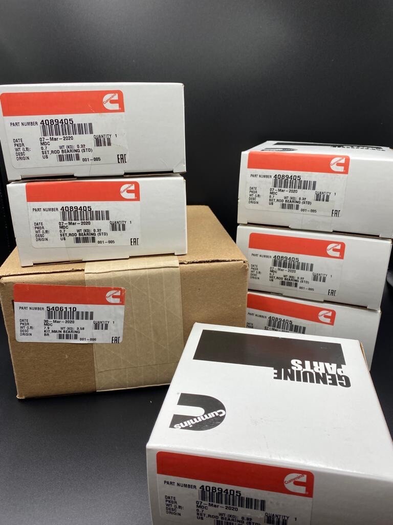 Cummins ISX Main And Rod Bearing Std 5406110 (1) 4089405 (6) Set For 1 ...
