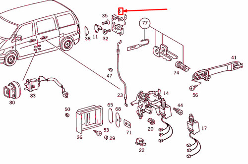 NEW MB VITO 638 SLIDING DOOR STANDART VERSION LOCK A9017301135 OEM | eBay