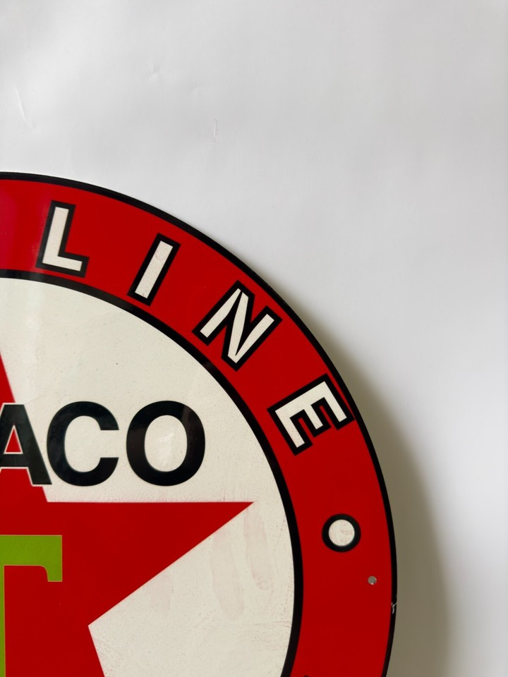 Rare- Vintage -Texaco - Heavy Metal Sign – XL • 19.7" (50cm) | eBay