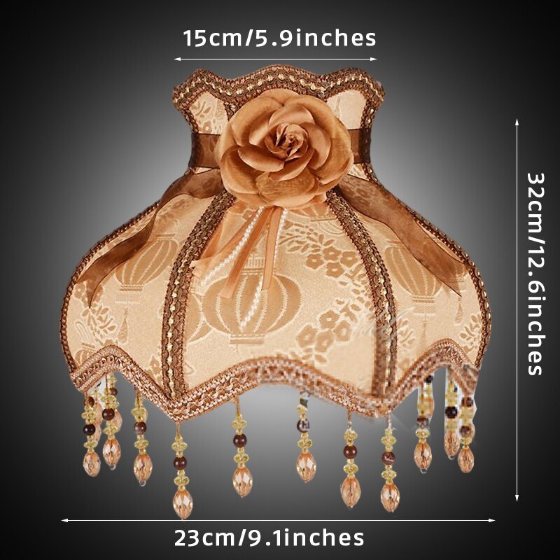 Luxury European Light Shades Fringe Crystal LampShades Table Lamp Home ...