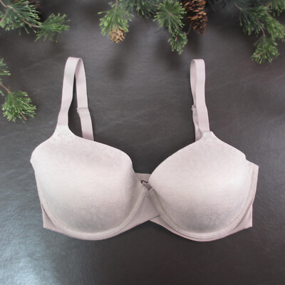 Maidenform Bra 34DD Beige Lace Padded Underwire Adjustable Clasp Back ...