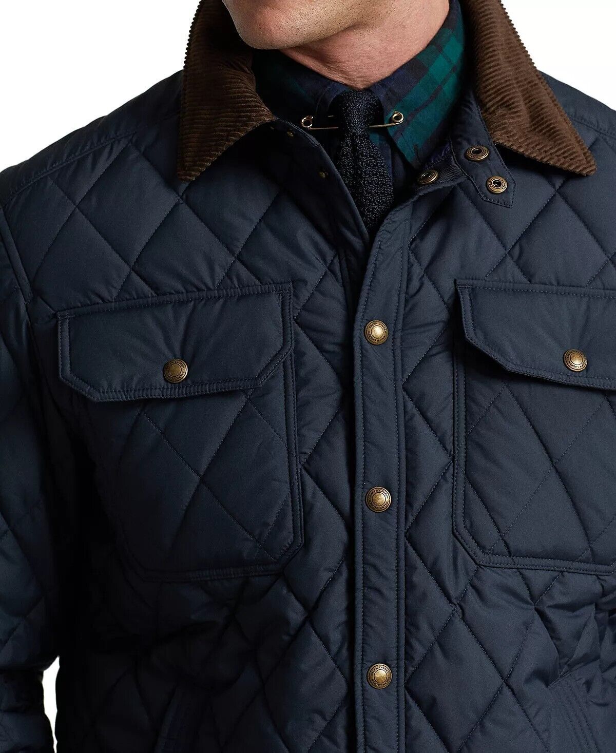 Polo Ralph Lauren Corduroy Collar Quilted Puffer Field Jacket Ranch ...