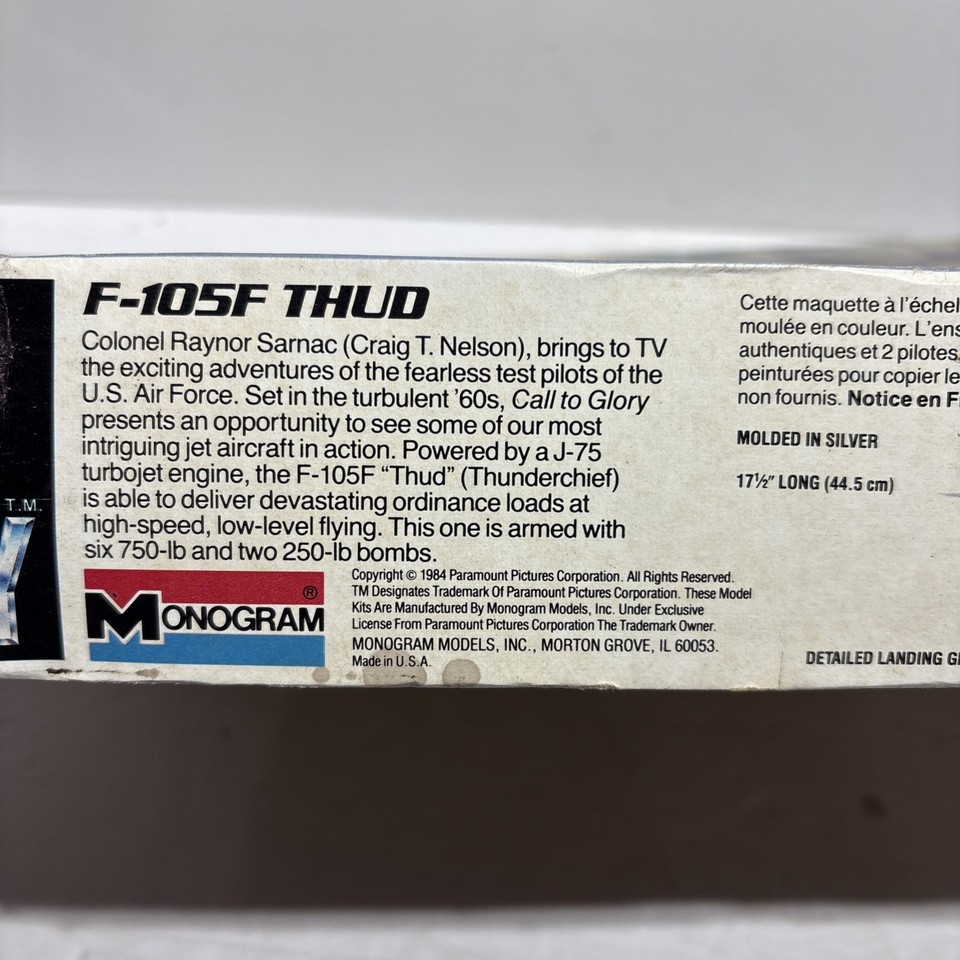 MONOGRAM 5816; F-105F Thud "Call to Glory," 1:48 Sealed Model Kit | eBay