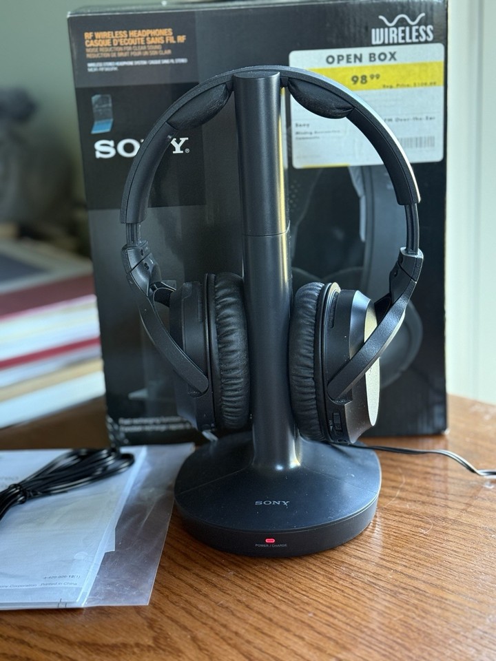 🔥Sony MDR-RF985R Wireless Over Ear RF Headphones - Black - Tested ...