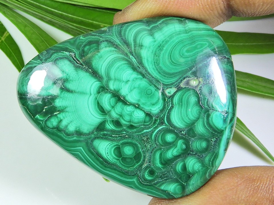 126Cts. Natural Malachite Crystal Fancy Cabochon Loose Gemstone ...