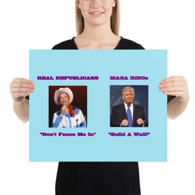 "Real Republicans" Poster Anti-MAGA Never-Trump GOP Antifa Elections | eBay