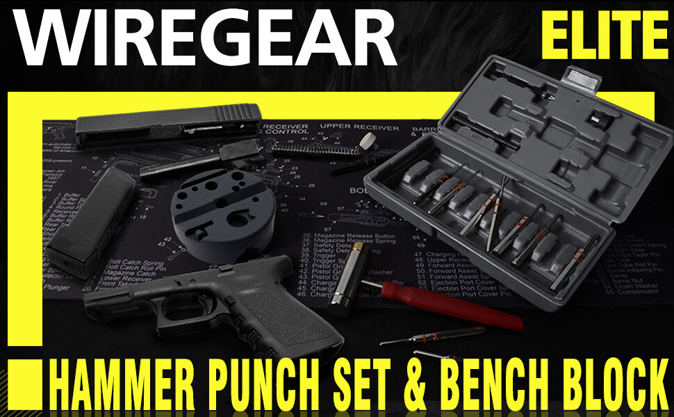 Gunsmith Punch Set Elite Gunsmithing Tool Steel Punch & Hammer with ...