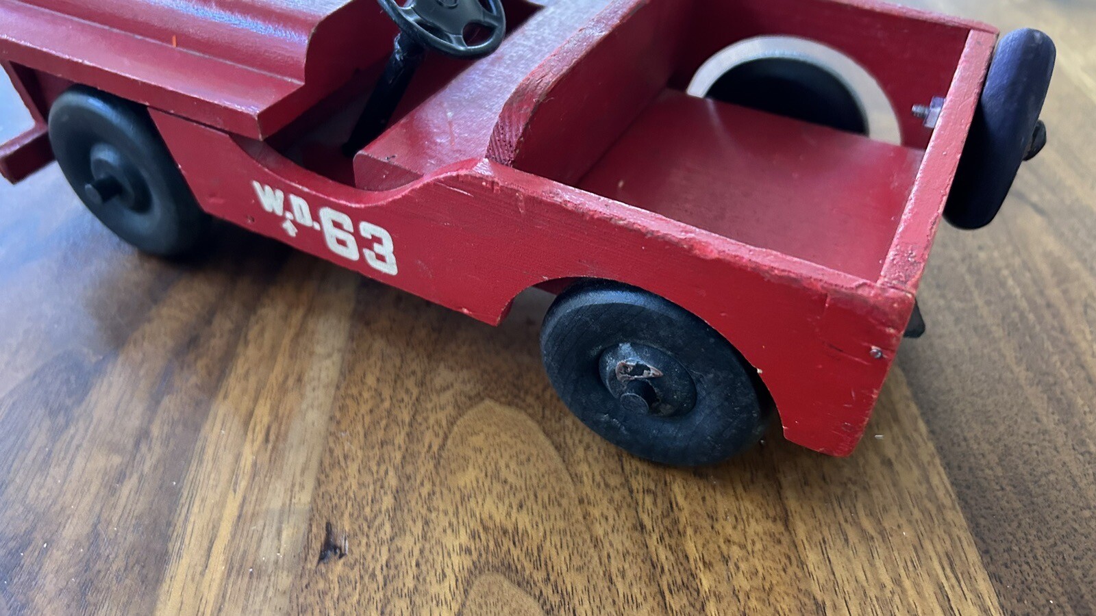 Vintage WW2 wood Willys Jeep Toy WD63 1940s RARE | eBay
