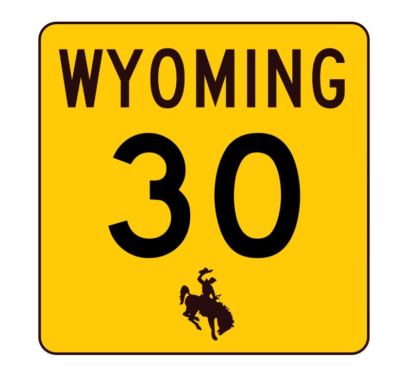 Wyoming Highway 30 Sticker R3390 Highway Sign | eBay