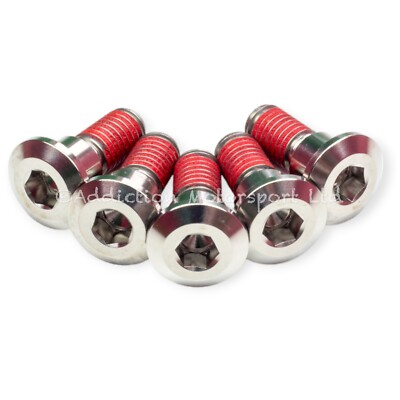 5x Yamaha YZF-R6 03-14 Titanium Rear Disc Rotor Bolts With Threadlock ...
