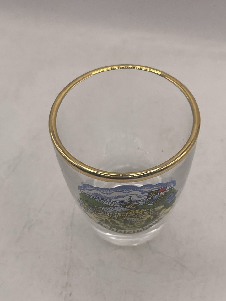 VTG Kehlsteinhaus Souvenir Shot Glass With A Gold Rim | eBay
