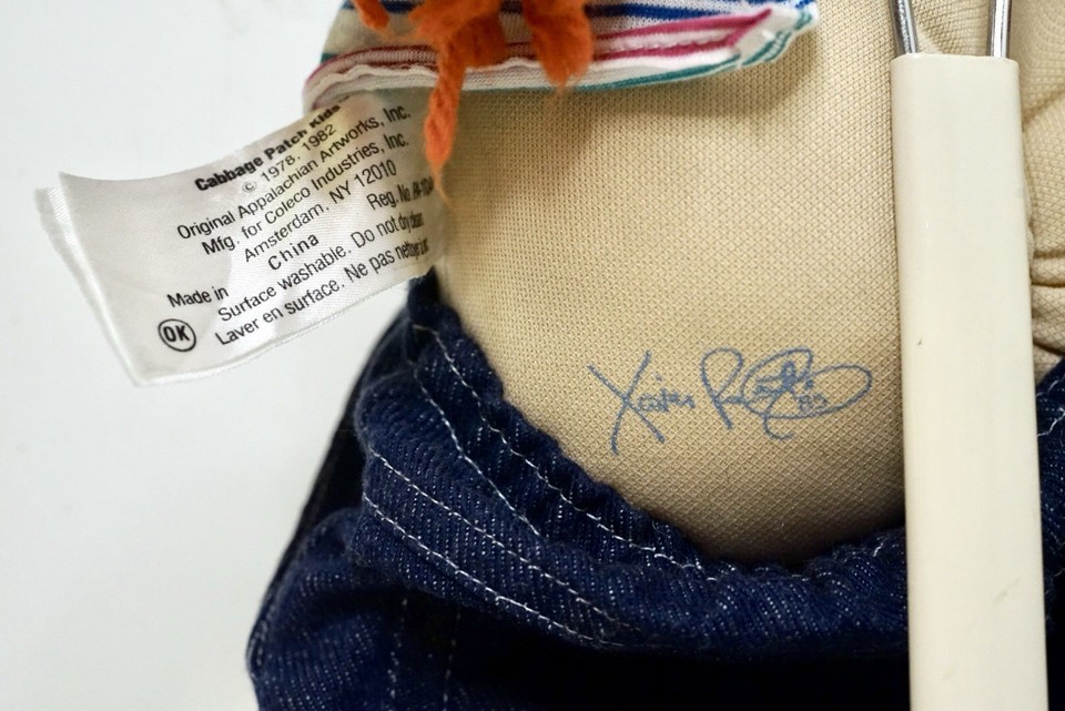 Vintage Cabbage Patch Doll Red Hair Green Eyes Dimple 1985 16” OK HM 16 ...