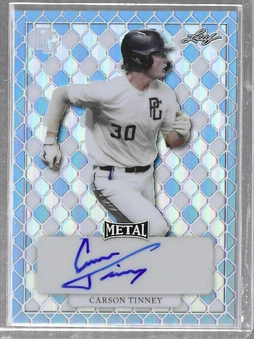 CARSON TINNEY 2022 Leaf Perfect Game RC XRC Auto 1/1 Notre Dame | eBay