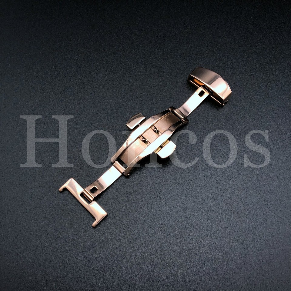 US Stainless Steel Watch Butterfly Deployant Clasp Push Button Buckle ...