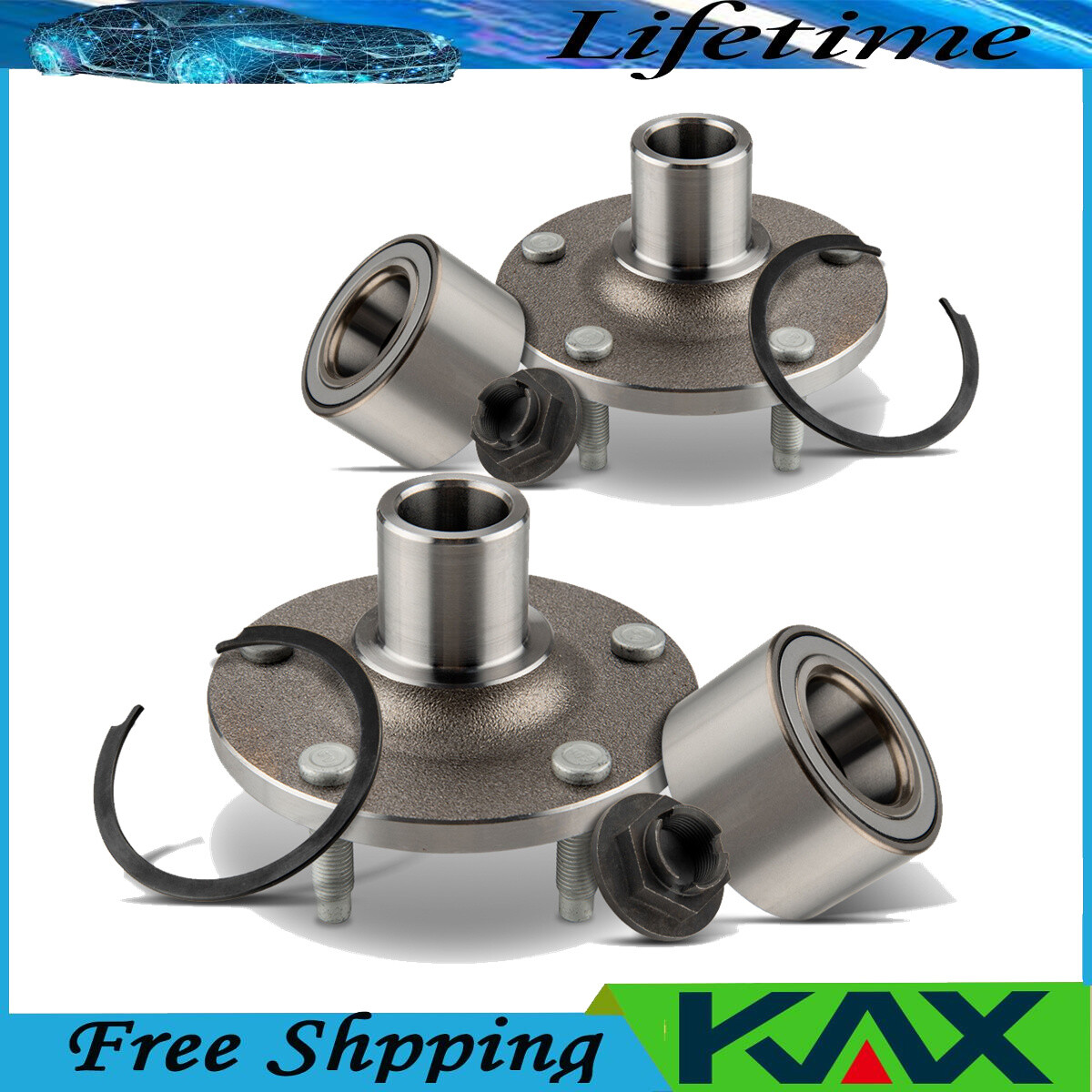 (2) Fits Ford Escape 2001-2012 Mercury Mariner Front Wheel Bearings Hub ...