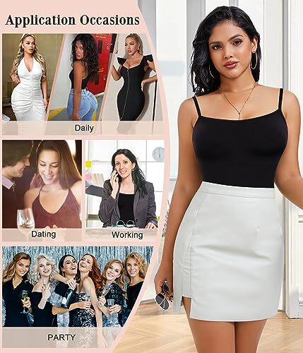 Nebility Shapewear Waist Trainer Bodysuits Women Clothing Tummy (Black ...