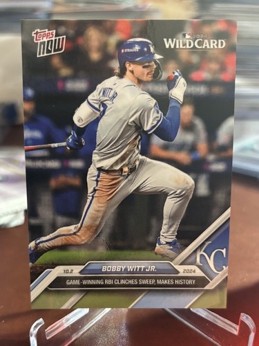 Bobby Witt Jr. game win RBI, Royals Sweep Orioles, 2024 Topps Now 794 ...