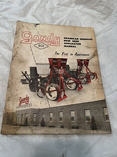 Gandy 901 Granular Chemical Row Crop Applicator Manual vintage original ...