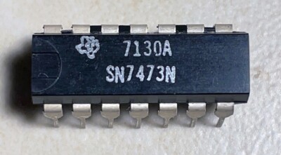 T.I. SN7473N Dual JK Flip Flop with Clear - NOS - Vintage 1971 Date ...