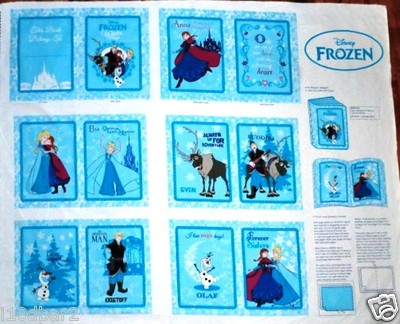 FROZEN FABRIC panel ANNA'S FRIENDS MAKE SOFT BOOK FABRIC CP53248 CUTE ...