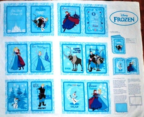 FROZEN FABRIC panel ANNA'S FRIENDS MAKE SOFT BOOK FABRIC CP53248 CUTE ...