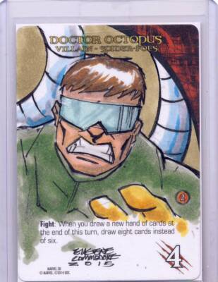 2015 Marvel 3D Legendary DBG Playable Sketch Card Doctor Octopus ...