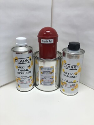 Premier Red Quart Kit Single Stage ACRYLIC ENAMEL Car Auto Paint Kit | eBay