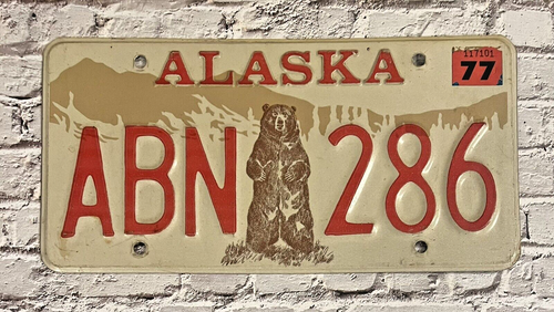 1977 Alaska Embossed Automobile License Plate # ABN-286 | eBay