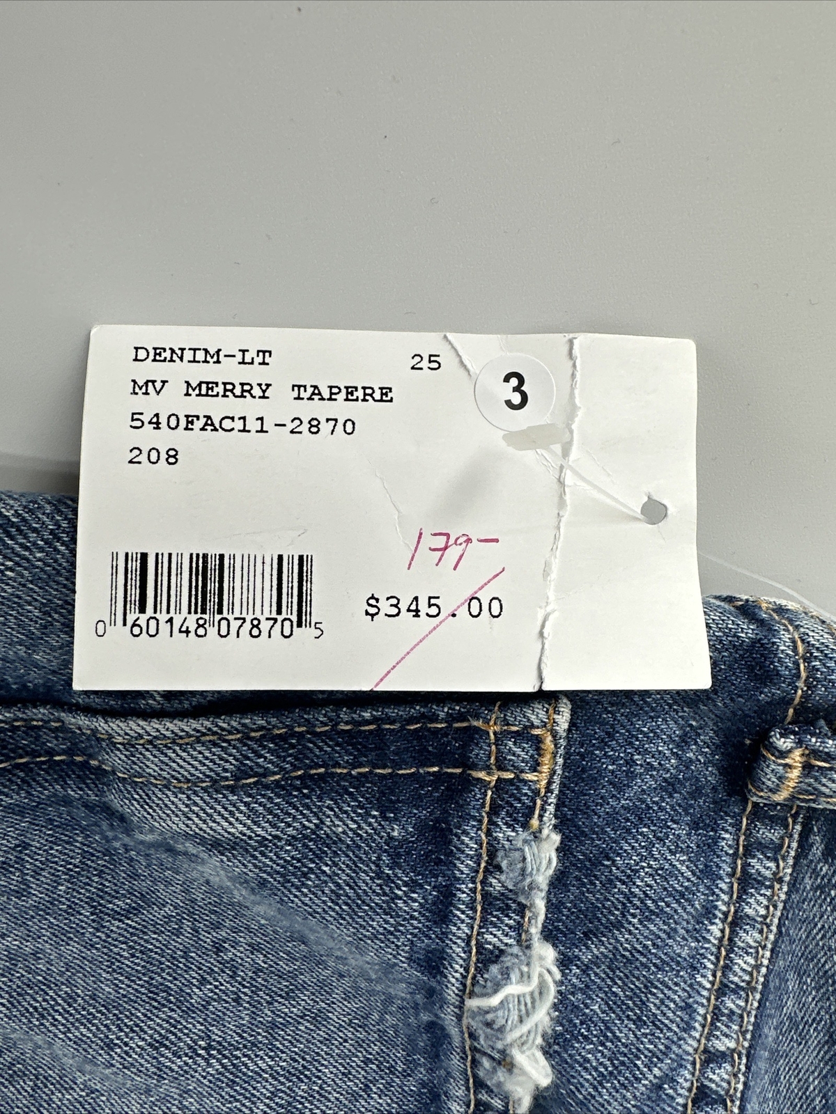 MOUSSY VINTAGE Women's Merry Tapered Mid-Rise Light Distressed Jeans ...
