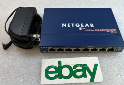 Netgear FS108 v2 8 Port 10/100 Fast Ethernet Switch Free Shipping | eBay