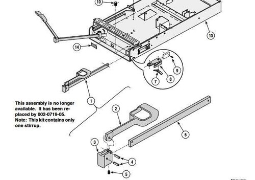 Midmark Ritter 002-0719-05 Tables Stirrup 304 105 404 405 100 104 Exam ...