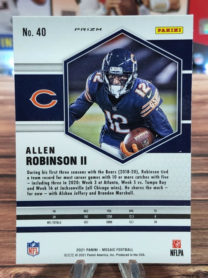 2021 Mosaic Football ALLEN ROBINSON Green Mosaic #40 Chicago Bears | eBay