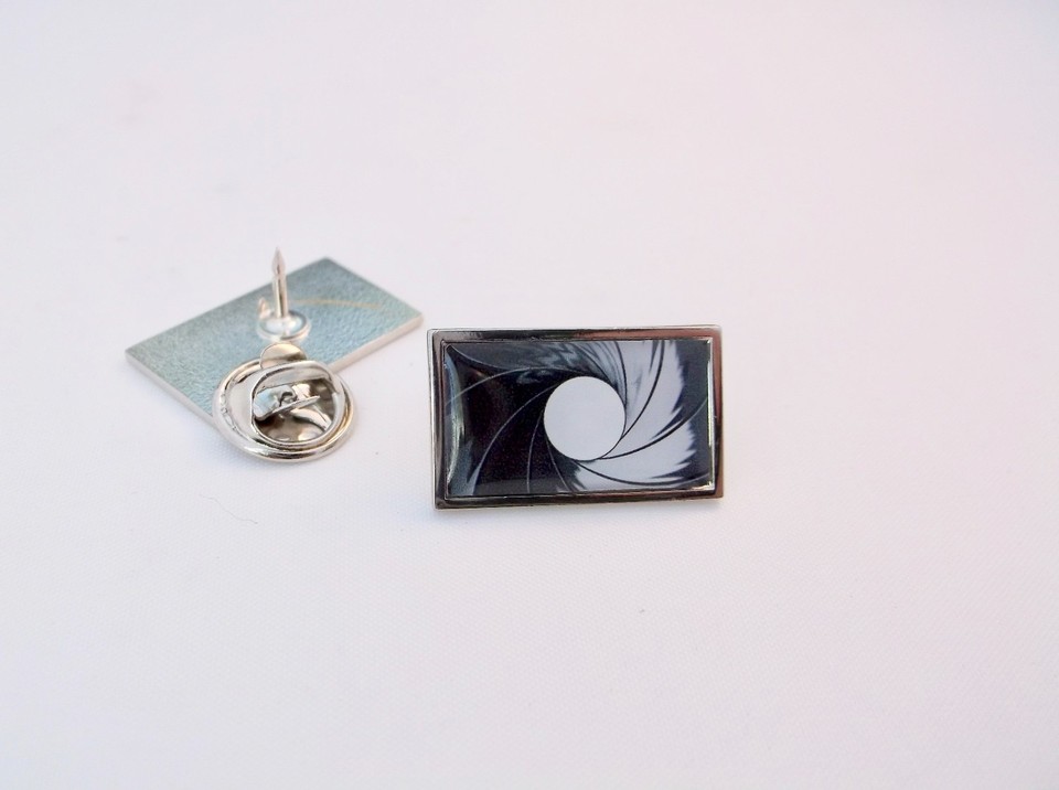 JAMES BOND GUN BARREL GUNBARREL 007 LAPEL PIN BADGE TIE CLIP TACK GIFT ...