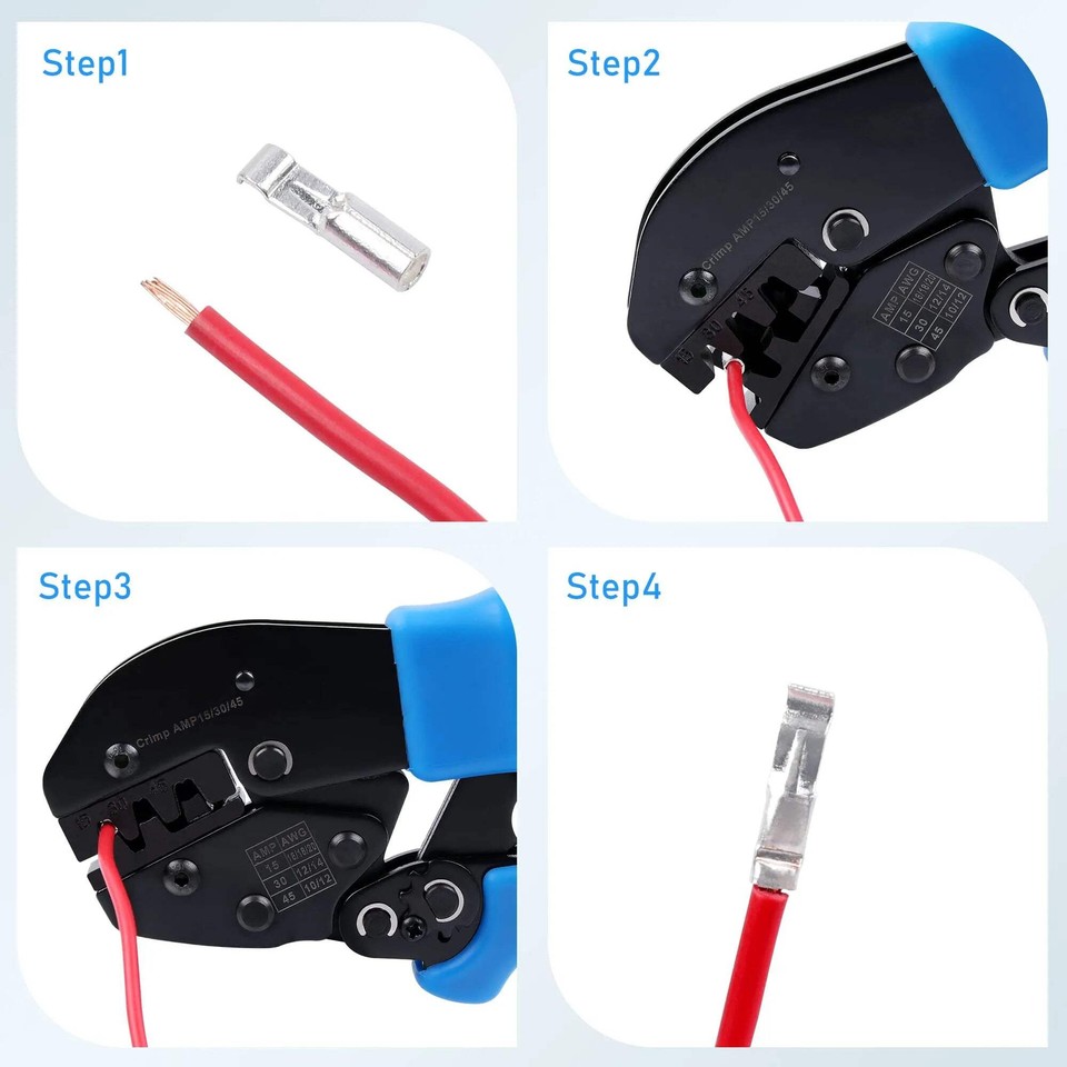 Crimp Tool Bundle - Powerpole Crimper with 15, 30, and 45 Amp Anderson ...