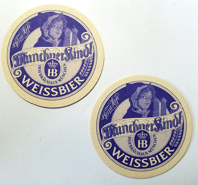 HB Munchener Kindl Weissbier Lot of 10 Beer Coasters 4" Diameter | eBay