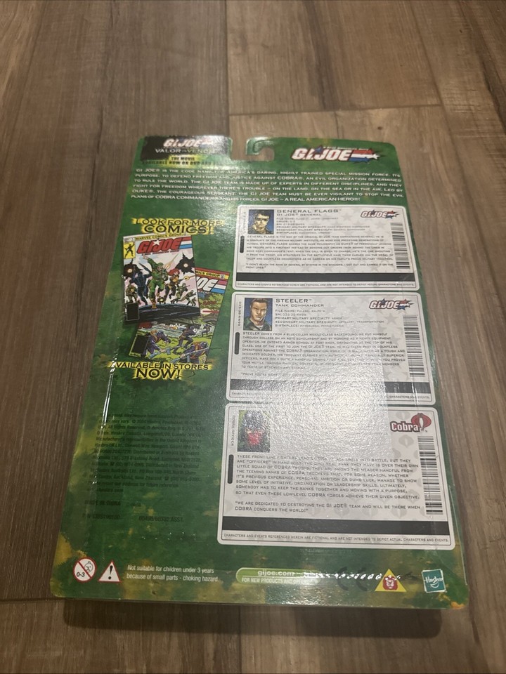 GI JOE COMIC 3 PACK RALPH “STEELER” PULASKI GENERAL FLAGG COBRA OFFICER ...