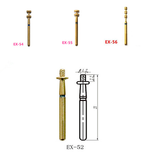 10pcs Dental preparation burs Porcelain veneer positioning bur EX-52/55 ...