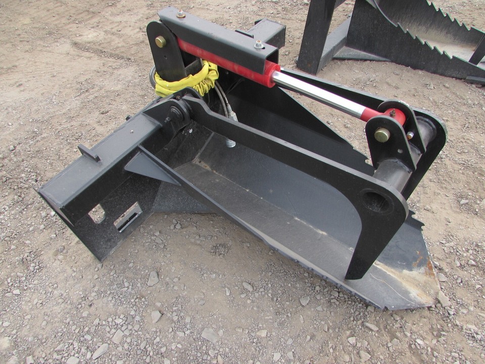 NEW MID STATE TREE SPADE STUMP BUCKET W/ GRAPPLE SKID STEER LOADER ...