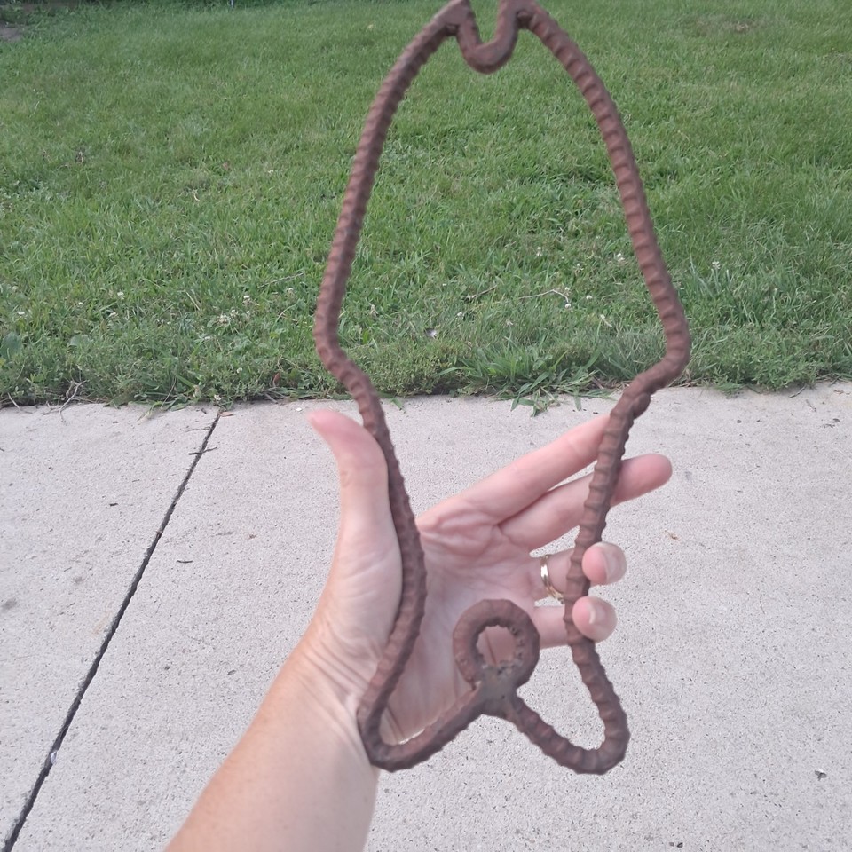 Rustic Rebar Fish Sculpture Folk Art Yard Garden Decor Metal Wall ...