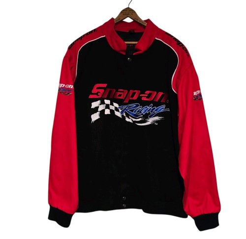 VTG Snap-on Racing Jacket Mens Large Red Black Embroidered MINT ...