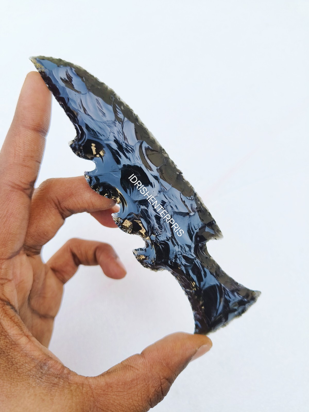 Obsidian Knife Hand Knapped Obsidian Daggers Crystal Knife Lava blade 5 ...