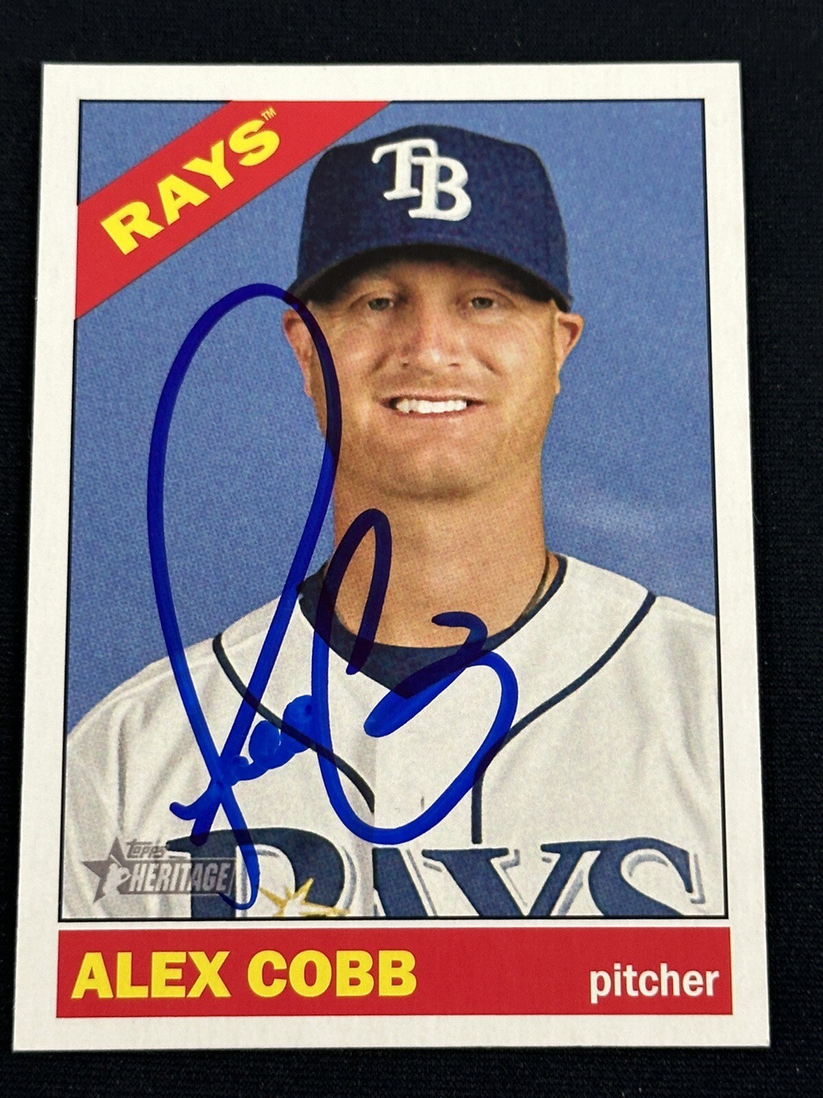 2015 Topps Heritage Alex Cobb #366 Signed Card Autographed Auto Rays | eBay