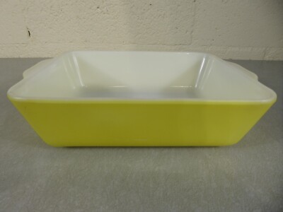 Vintage YELLOW Pyrex 503-B Casserole Baking Dish NO LID Good Cond. A-27 ...