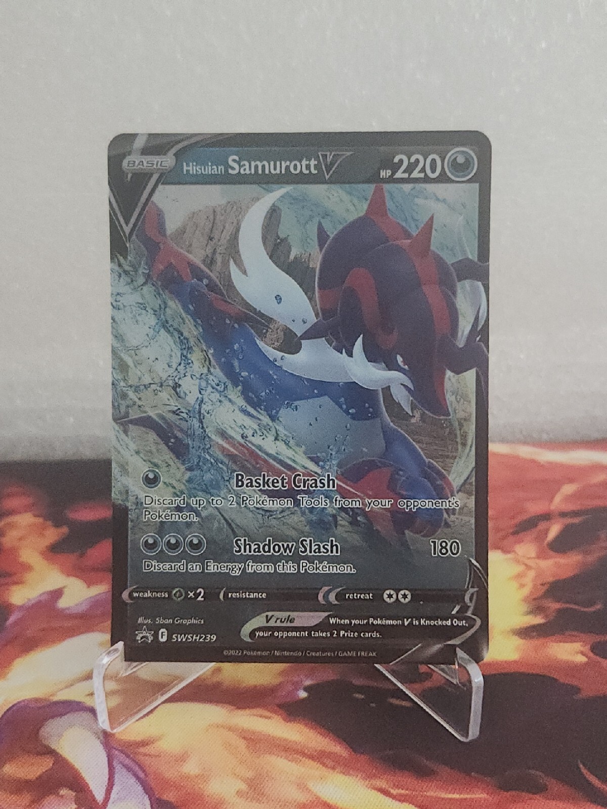 Pokémon TCG Hisuian Samurott V Sword & Shield SWSH239 Holo Promo Promo ...