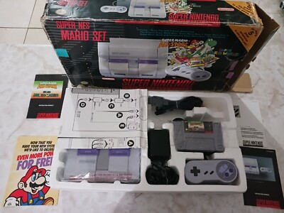 Super nintendo Complete Set Game 5 Mario's set Super rare like neww All ...