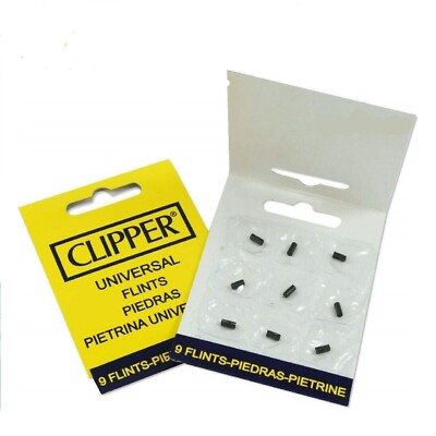1 Pack, 9 Flints Authentic Replacement CLIPPER Lighter Flint For Zippo ...