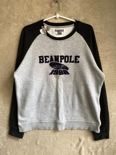 BEANPOLE Casual Pullover Jumper Size 105 Asia XL Mens Grey Logo Long ...
